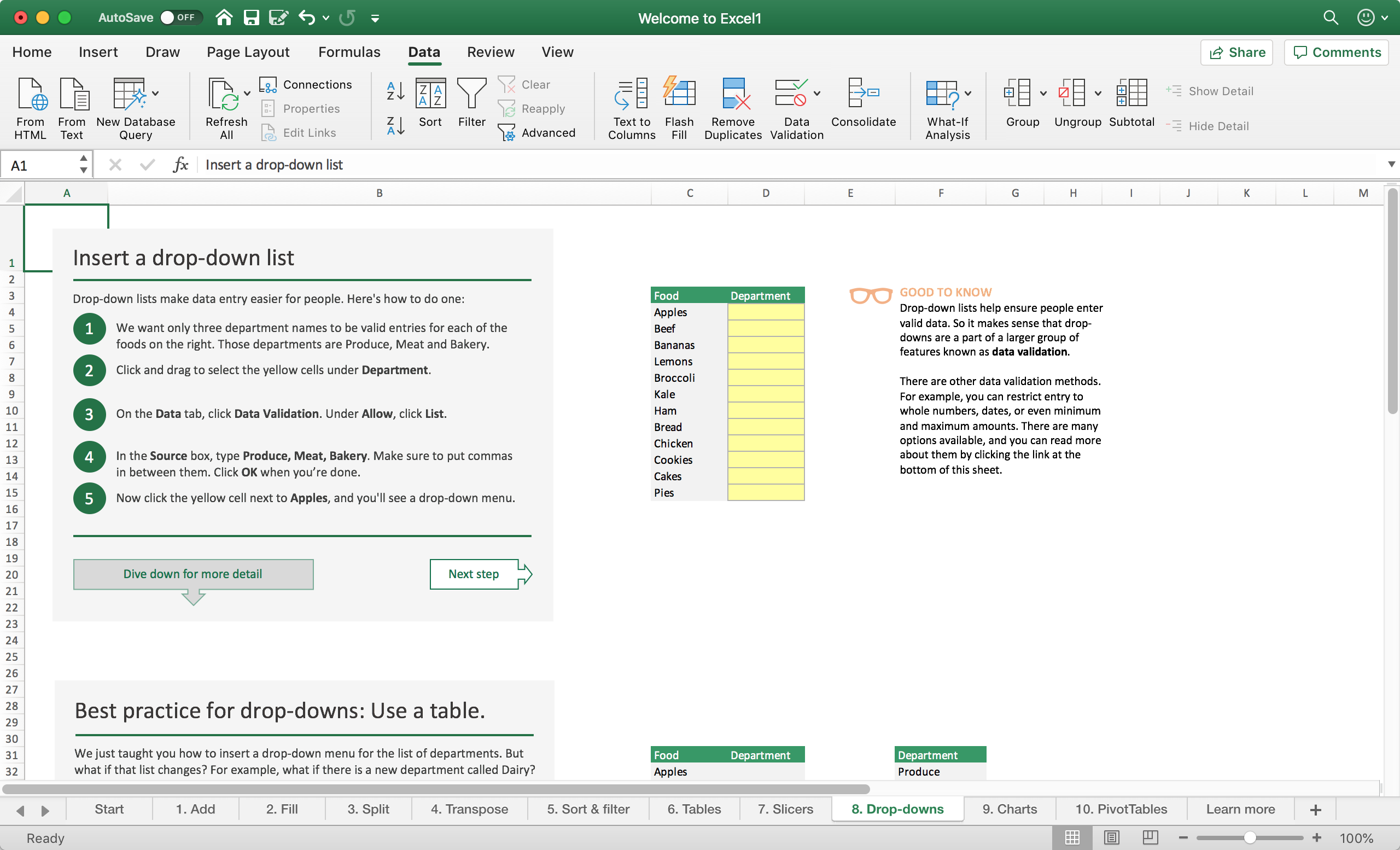Microsoft Excel first run experience – FIRST RUN UX